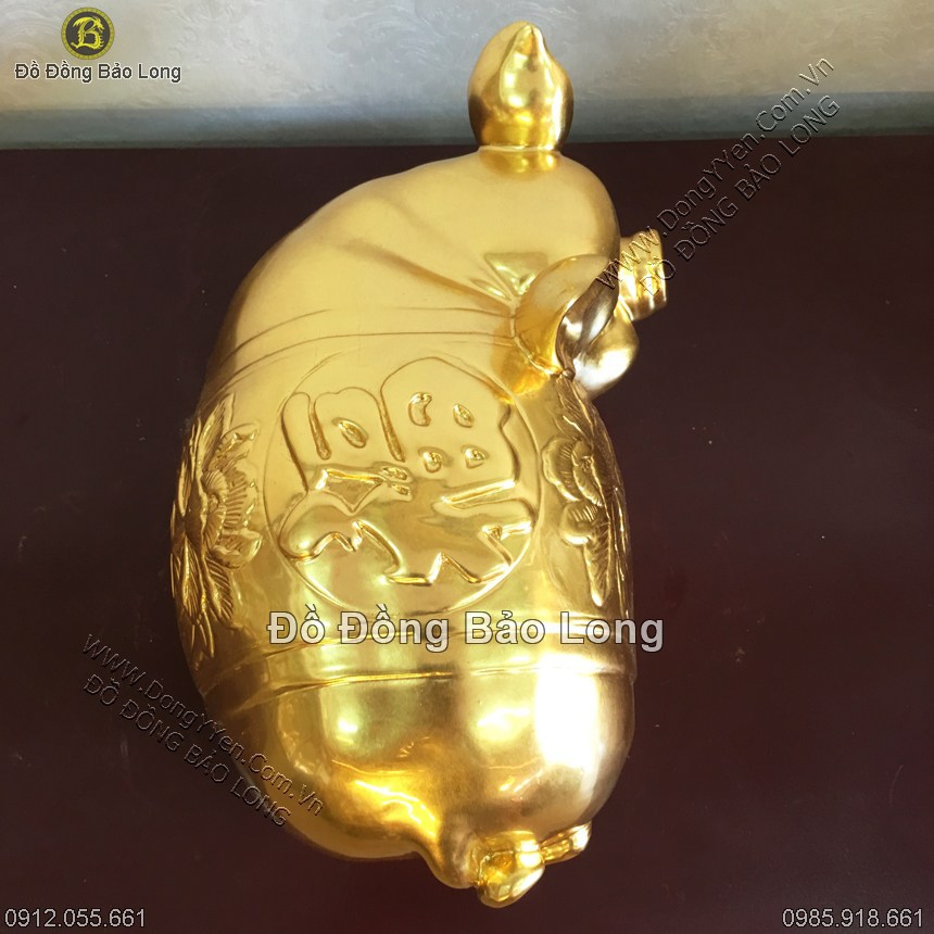 Heo - Lợn Bằng Đồng Dát Vàng 9999